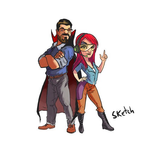 Create unique hero character illustrations for EventBoard campaign ...