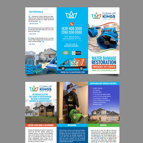 Designs | Fire Damage Advertising | Brochure contest