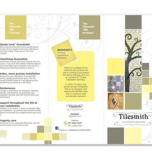 Fun and Challenging Brochure Design for Unique Tile Installation ...
