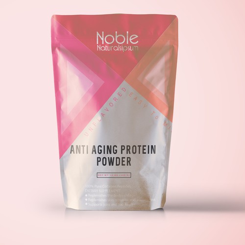 Creative bag design for collagen protein powder | Product packaging contest
