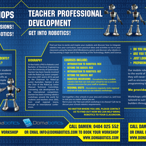 Flyer for Robotics classes | Print or packaging design contest