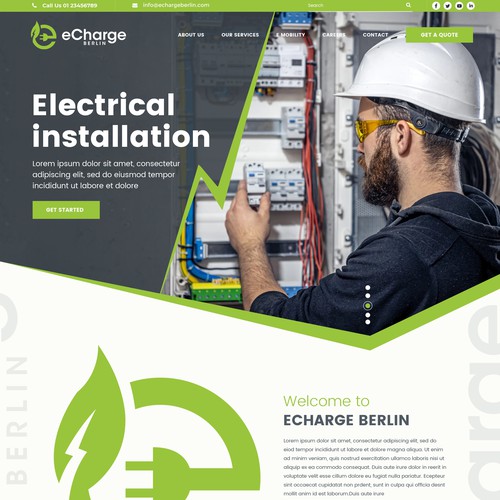 Designs | Gestalte eine neue Webseite für ein Elektro Unternehmen | Web ...