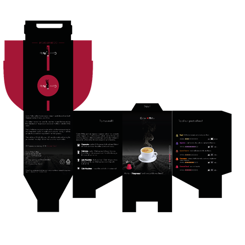 Design an espresso coffee box package. Modern, international, exclusive ...