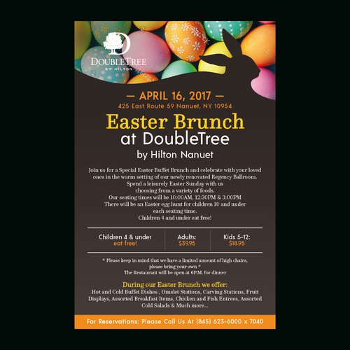 Design an Easter Brunch flyer for DoubleTree by Hilton Hotel Nanuet ...