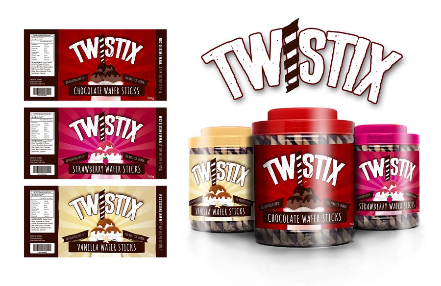 Product label for chocolate wafer sticks | Product label contest