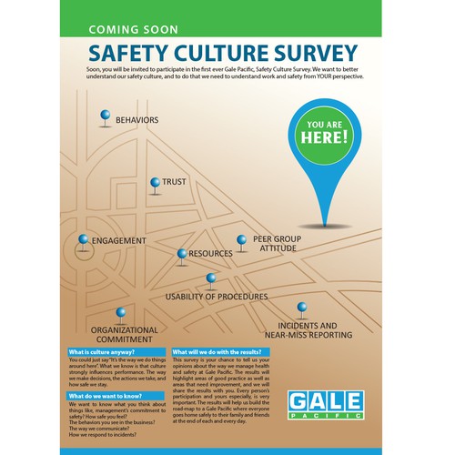 Creating a poster announcing that a: Safety Culture Survey is Coming ...