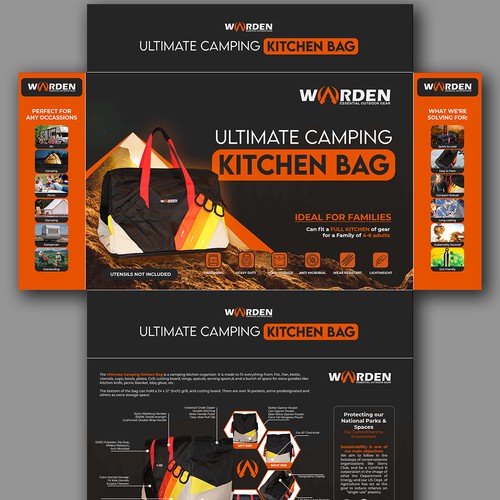 Designs | Camping Bag Retail Box design | Product packaging contest