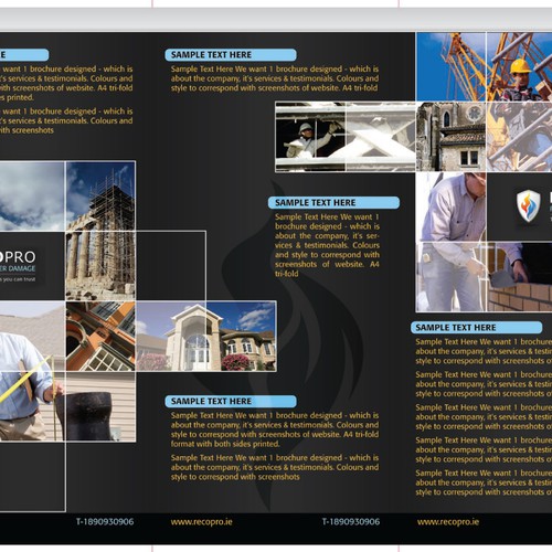 Brochure for Fire and Water Damage Restoration Company | Print or ...