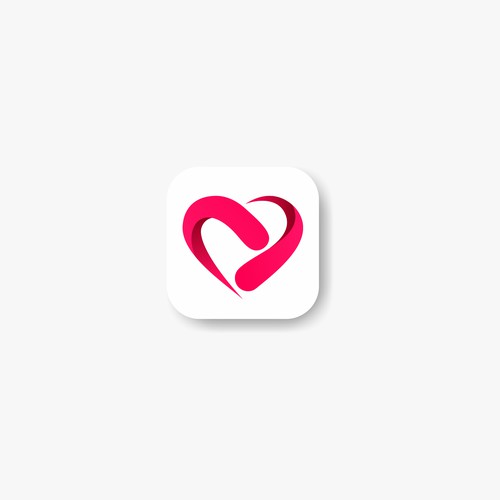 Heart app icon made out of pieces | Icon or button contest