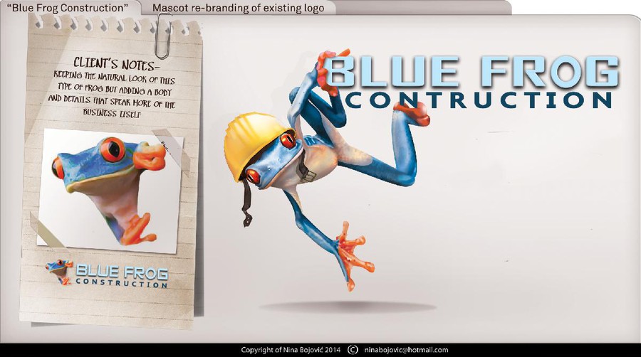 Create a fun & professional 3D Blue Frog Mascot | Illustration or ...