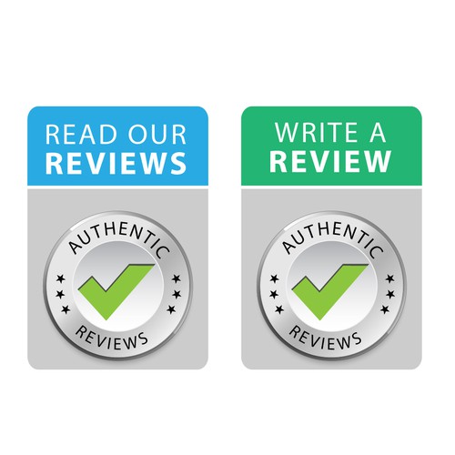 Badge Buttons To Read and Write Reviews | Icon or button contest