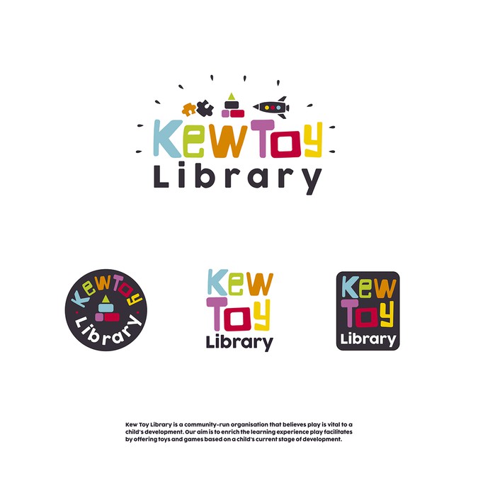Create a fun, modern and funky logo for Kew Toy Library | Logo design ...