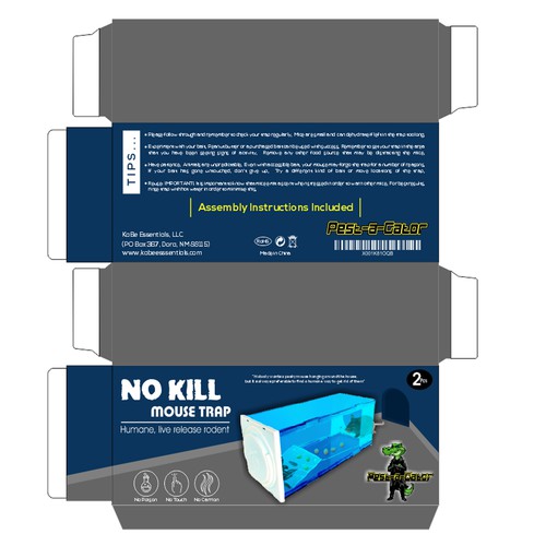 Design a box/instruction pamphlet for Pest-a-Gator mouse trap | Product ...