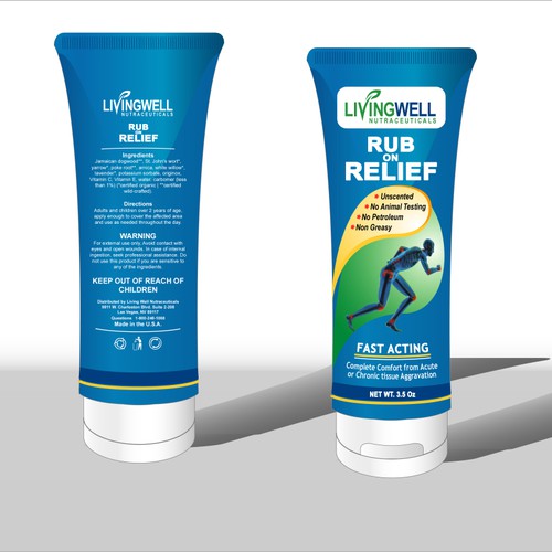 Need dynamic Product Label for my Rub on Relief Pain Cream | Print or ...