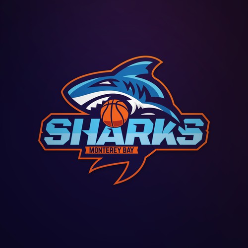 Sharks Basketball Logo