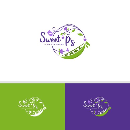 Designs | Viney Three peas in a pod with flower | Logo design contest