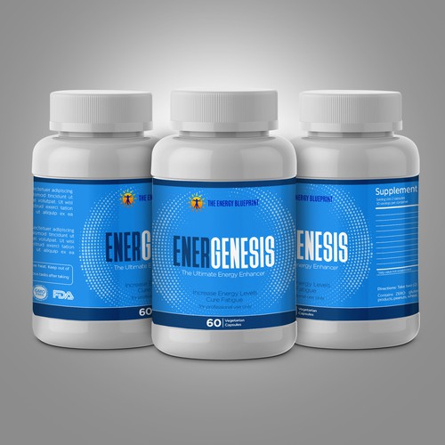 Design the label for the best energy enhancing nutritional supplement ...