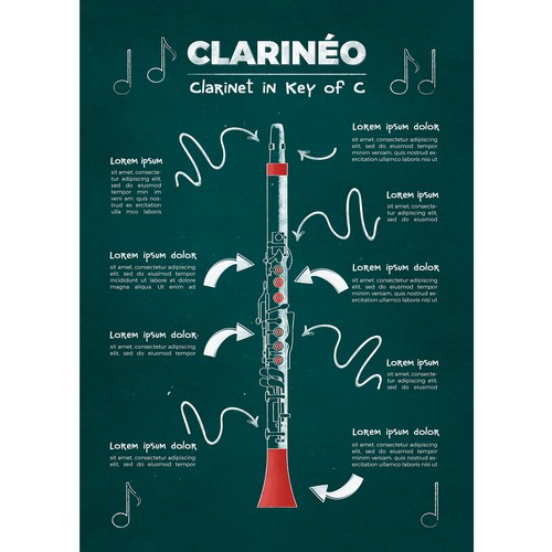 Clarinet line drawing poster | Poster contest