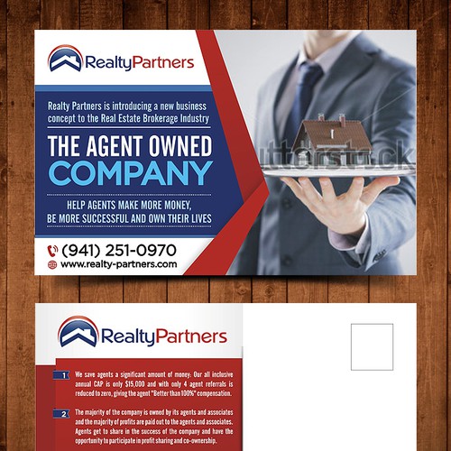 Amazing Recruiting Postcard for Real Estate Brokerage Firm | Postcard ...