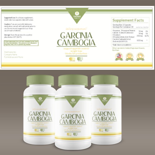 Create an awesome, creative Garcinia Cambogia bottle label. Winner ...