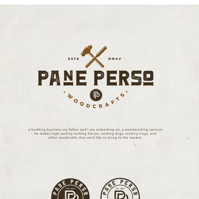 Create a captivating logo for an artisan woodworking company, Pane ...