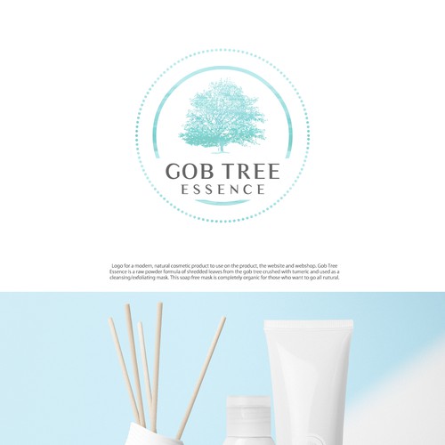 Logo for a stylish, natural beauty product called Gob Tree Essence ...