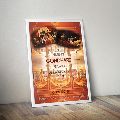 Create a vibrant poster for an Indian music concert! | Postcard, flyer ...