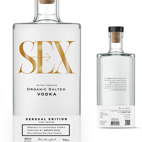 Designs | Sensual Evocative X rated (R18) Vodka | Product label contest
