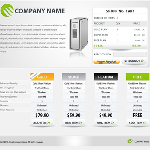 Subscription Product Details Page | Web page design contest