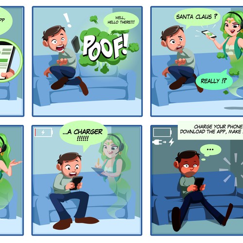 The app genie comics pilot, start of a series of 25. | Illustration or ...