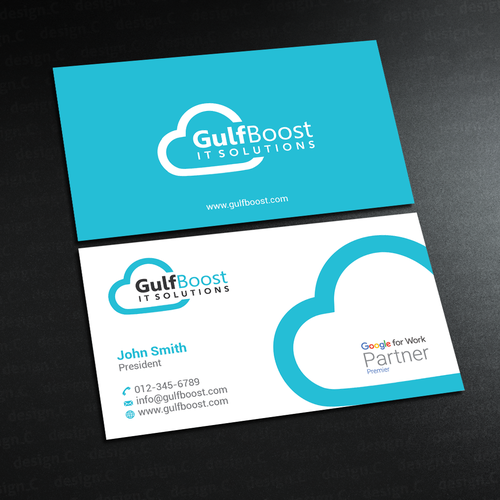 Material Design business card for a tech startup | Business card contest