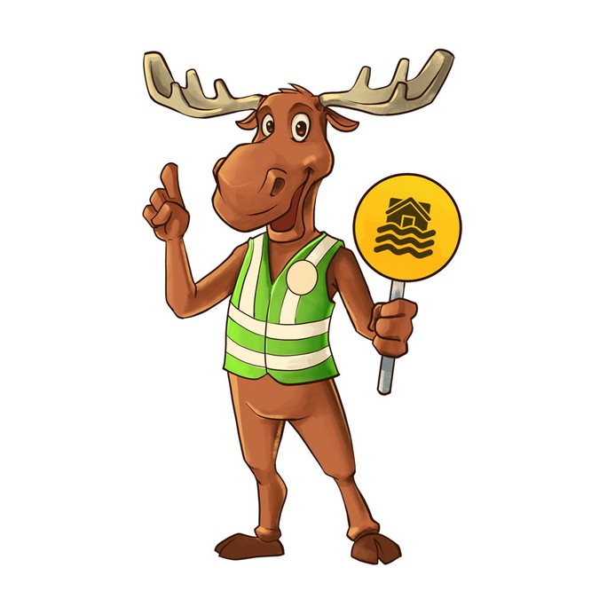 Friendly moose mascot for public safety education | Character or mascot ...
