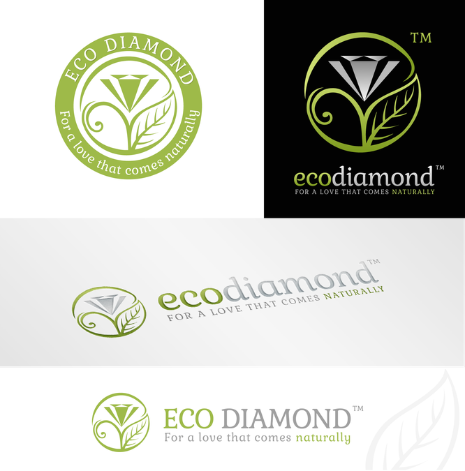 Create a logo for the new Eco-Diamond.com a revolutionary diamond site ...
