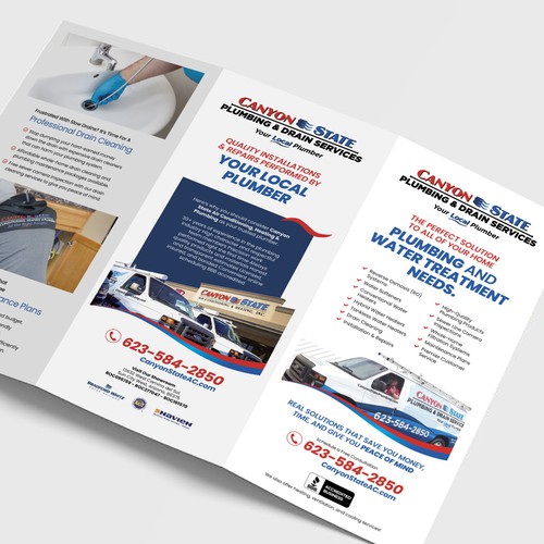 Designs | Trifold For Plumbing Company - Complete With Wireframe ...