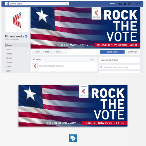 Register to vote banner | Facebook Cover Wettbewerb