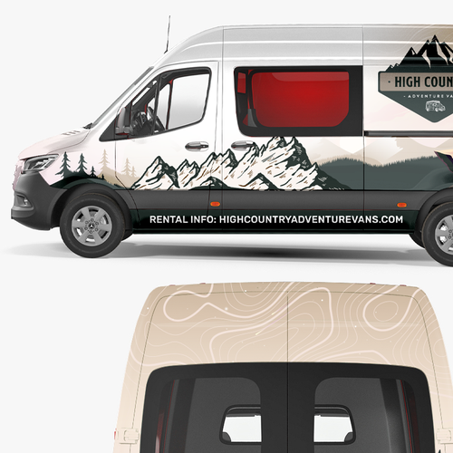 Designs | Nature inspired Sprinter Van Wrap design for High Country ...