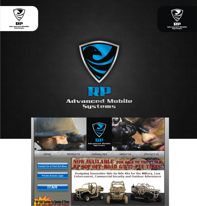 Military-themed logo for RP Advanced Mobile Systems | Logo design contest