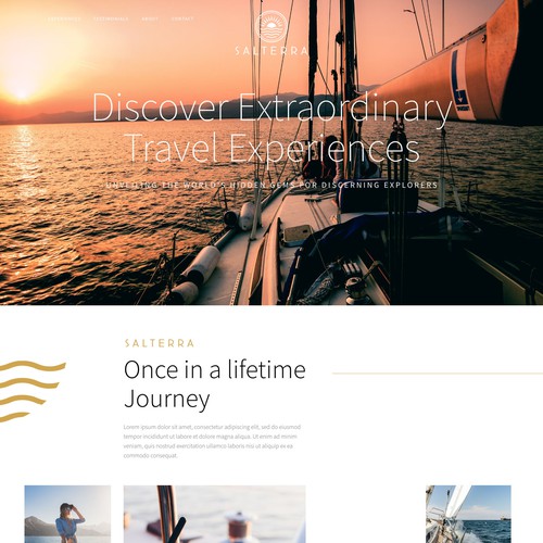Designs | Create a beautiful dreamlike landing page for a luxury travel ...