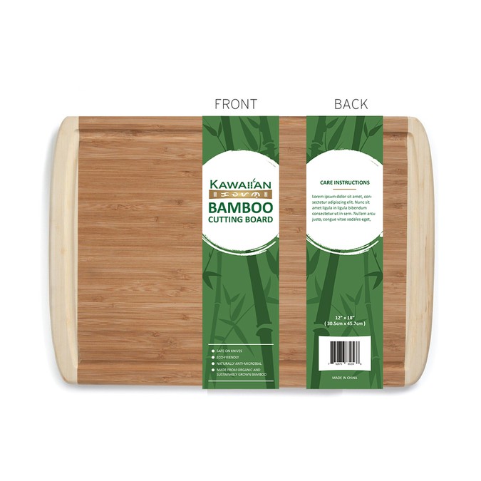 Beautiful product label for eco-friendly Bamboo Cutting Board | Product ...