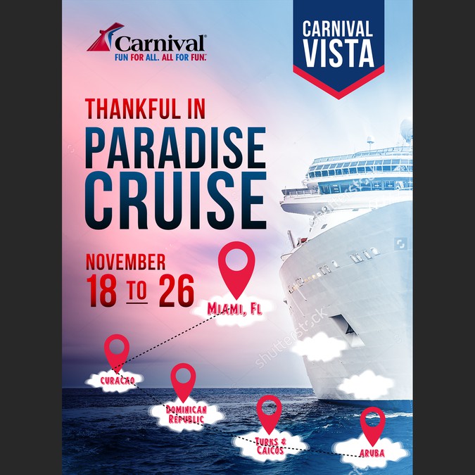 Social Media Ad needed to advertise a Carnival Cruise | Banner ad contest