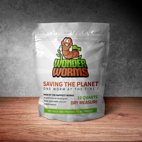 Wonder Worms bag design | Product packaging contest