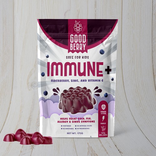 Designs | Modern Illustrated Stand-Up Pouch for Gummy Vitamins ...