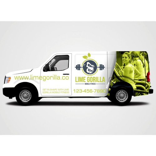 Lime Gorilla Mobile Fitness Van Wrap | Car, truck or van wrap contest