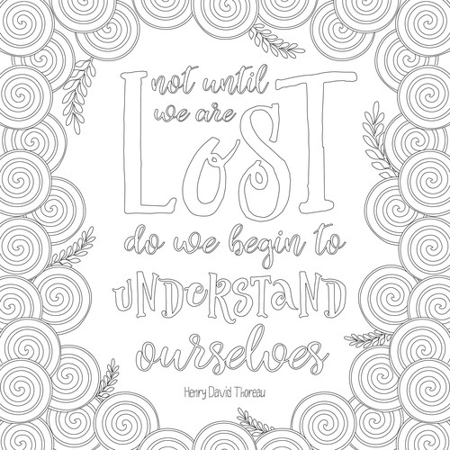 Designs | Create 8x8" Hand Lettered Coloring Poster Page | Poster contest