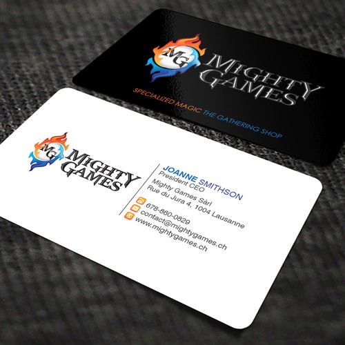 Create a business card for Mighty Games | Business card contest