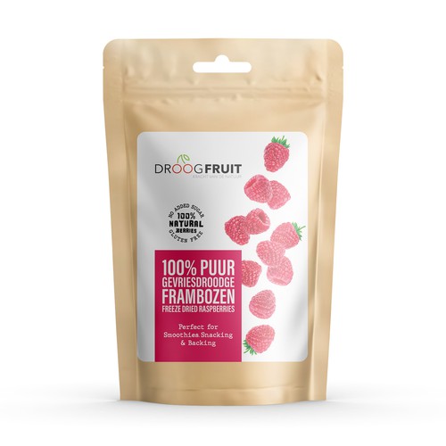 Designs | ETIKET FRONT BAG FREEZE DRIED FRUIT RASPBERRY WHOLE | Product ...
