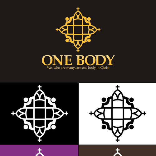Design a logo for One Body Software showing inter-church community in ...