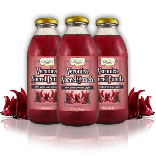 Label design for a natural specialty drink - Veronica Sorrel Punch ...