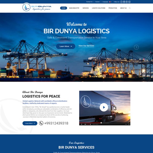 Designs | Website Design for a Logistics Company | WordPress theme ...