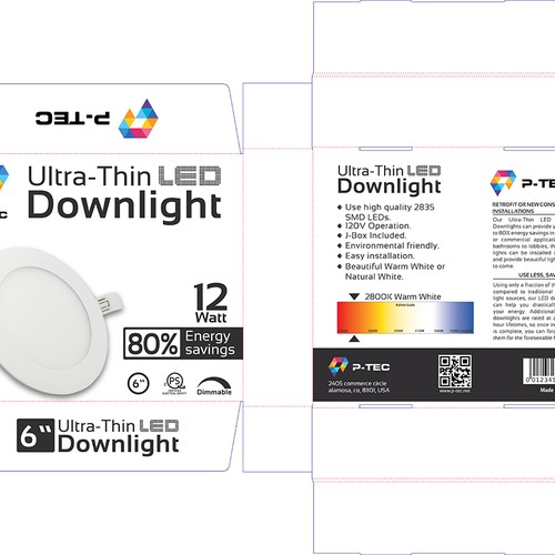 Designs | Package design for an Ultra-Thin LED Downlight | Product ...